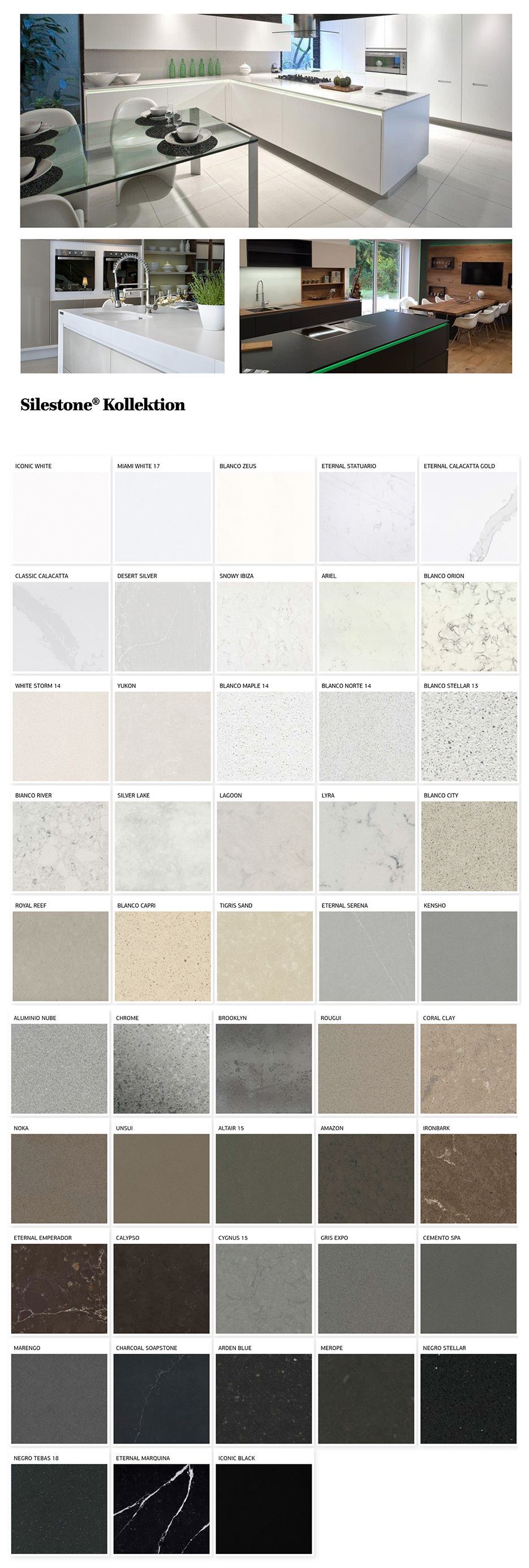 SILESTONE komposit bordplader, hylder og vindueskarme - Sten og Granit Butikken