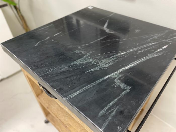 Køb Butlerbord med marmorplade Ca. 76 x 76 cm - Sten og Granit Butikken