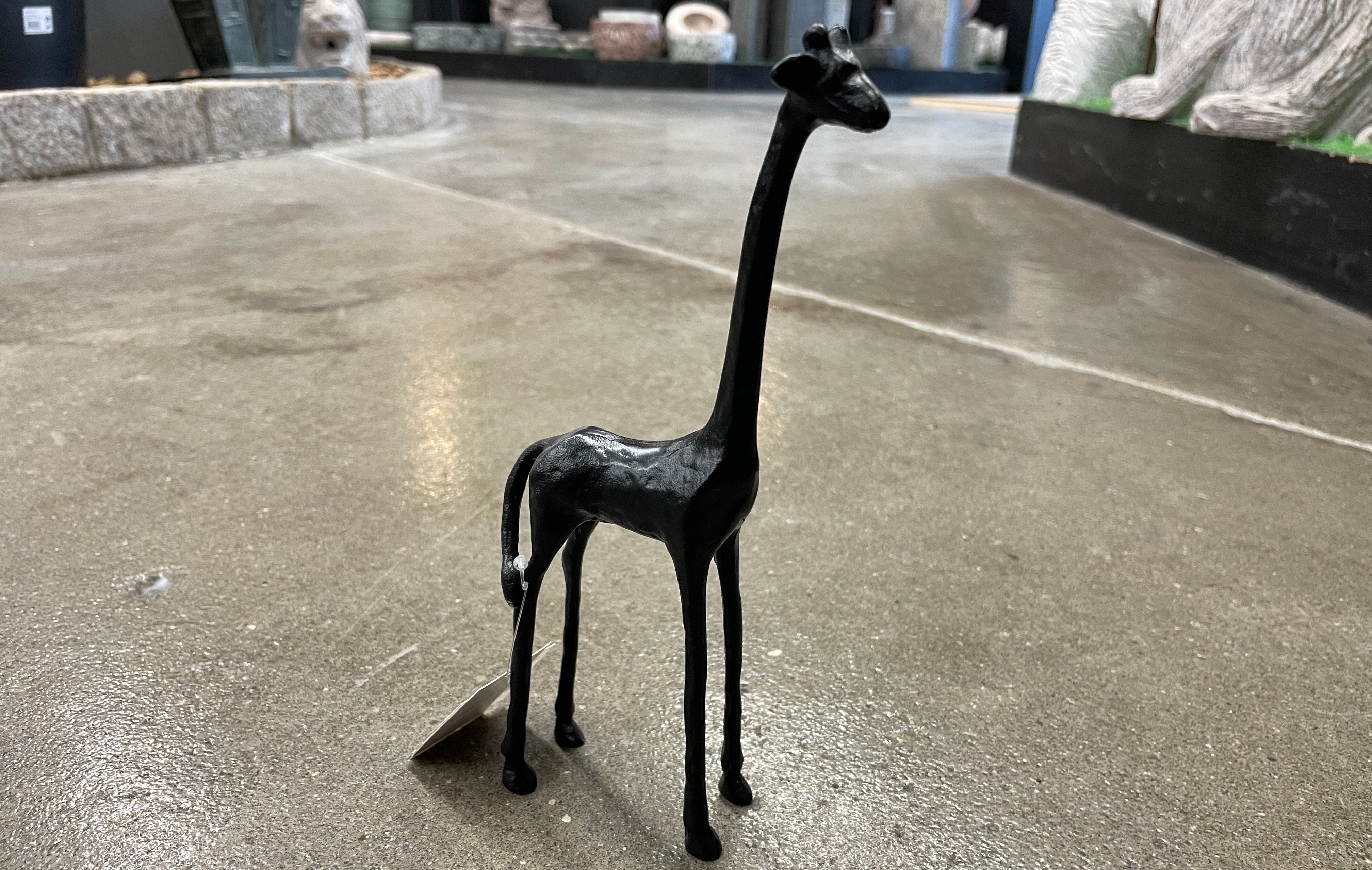 Køb Giraf lille sort metal Ca. H21 cm - Sten og Granit Butikken