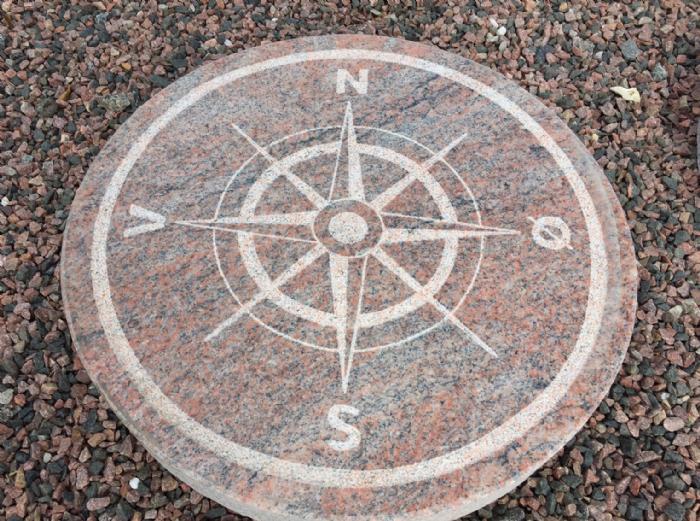 Køb Granitkompasrose i Multicolor Kompassten i indisk sten ...