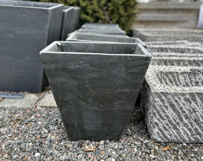 Køb Plantekumme i sort skifer 3 forskellige størrelser - Sten og Granit ...