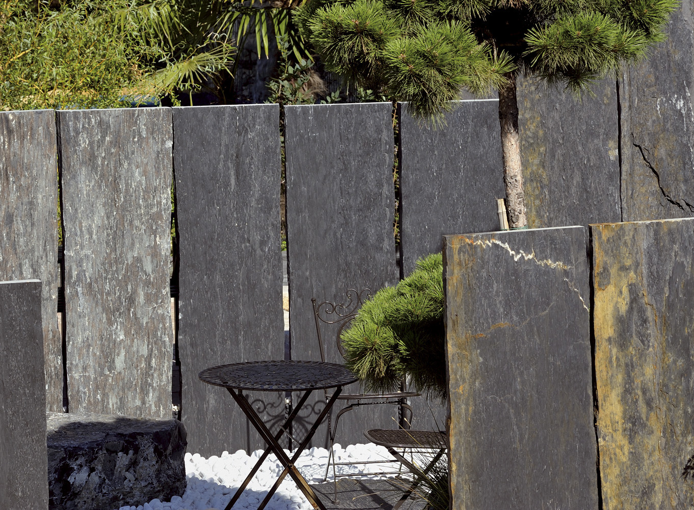 Køb Skifer palisadesten sort skifer 150 x 25 x 6-10 cm - Sten og Granit ...