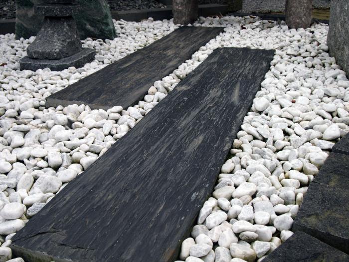 Køb Skifersvelle i sort skifer 150 x 25 x 4-6 cm - Trædesten i granit ...