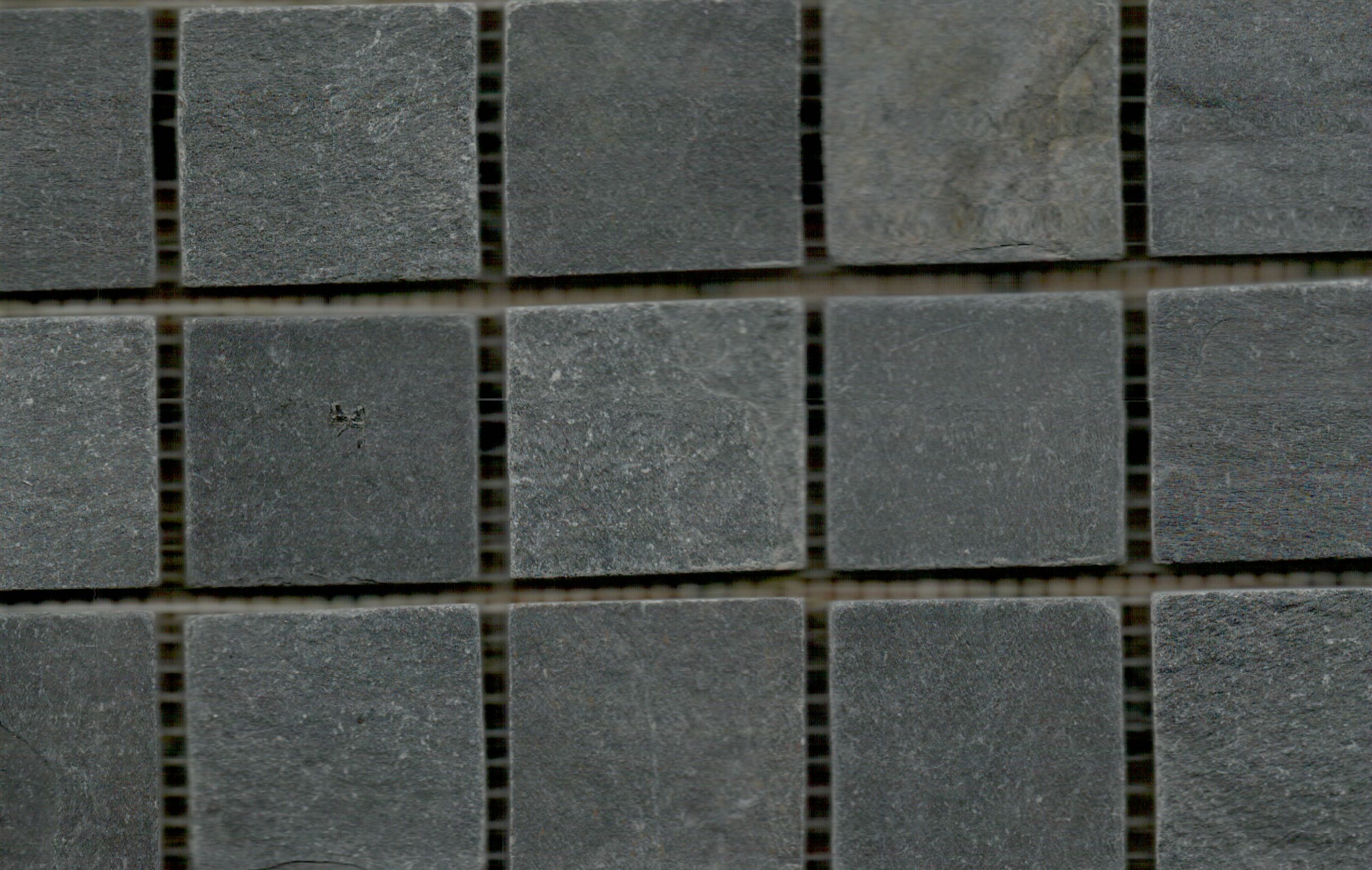 Køb Sort skifer mosaik på net 4,8 x 4,8 x 1,0-1,2 cm fliser - Sten og ...