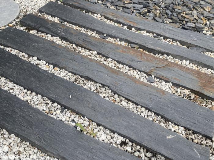 Køb Trædesvelle sort kløvet skifer L 150 x 25 x 4-6 cm - Sten og Granit ...