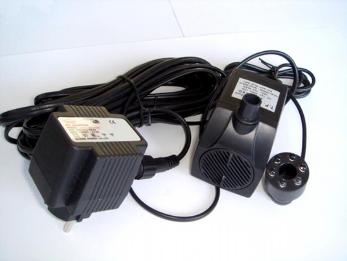 Køb Havespringvandspumpe, stor m/ LED lys Løftehøjde 100-150 cm ...